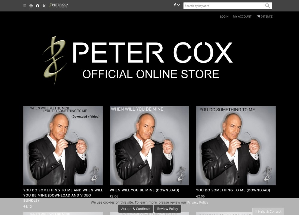 Peter Cox Official Online Store : Merch, Music, Downloads & Clothing