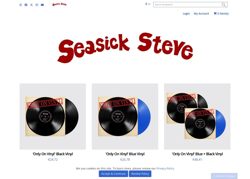Seasick Steve Official Online Store : Merch, Music, Downloads & Clothing