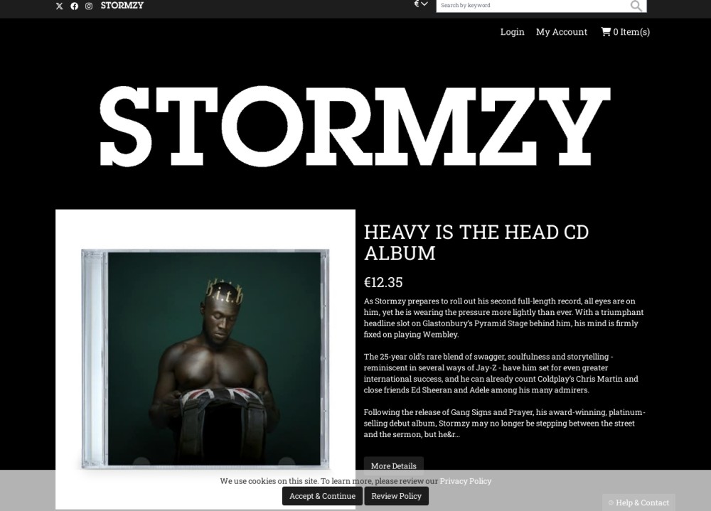 Stormzy Online Store : Merch, Music, Downloads & Clothing