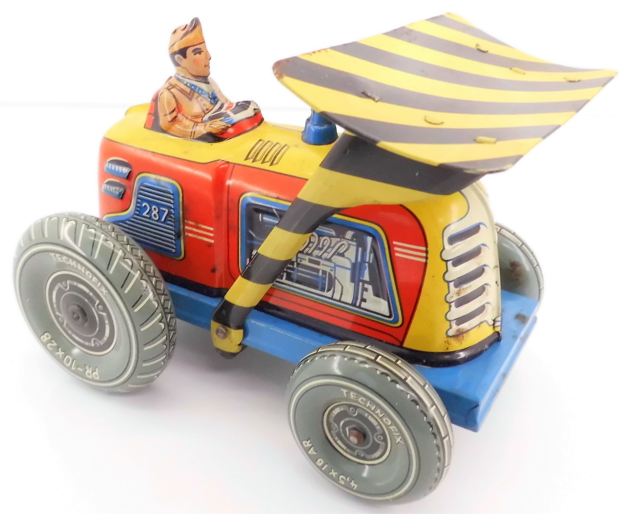 Vintage Marke Technofix "Tin Plate Dozer-Tractor" Western Germany No ...