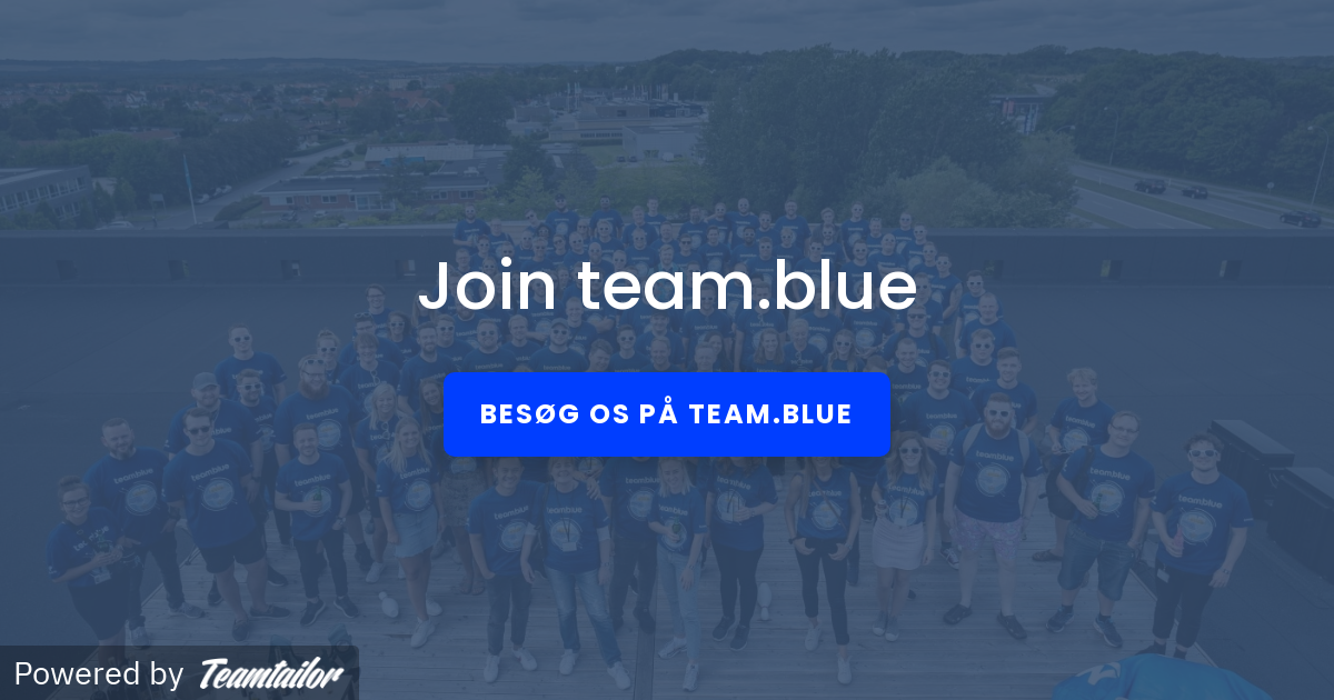 Join team.blue, én af Danmarks bedste it-arbejdspladser - team.blue Denmark