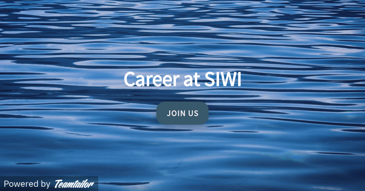 Join us at SIWI - Stockholm International Water Institute