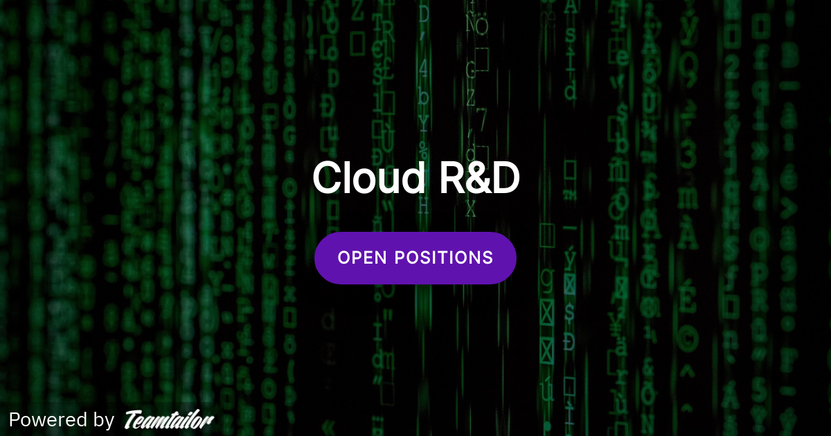 Cloud R&D - Huawei Finland R&D