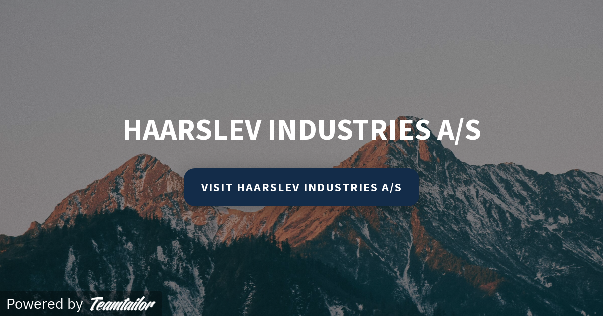 Working together for a better tomorrow - HAARSLEV