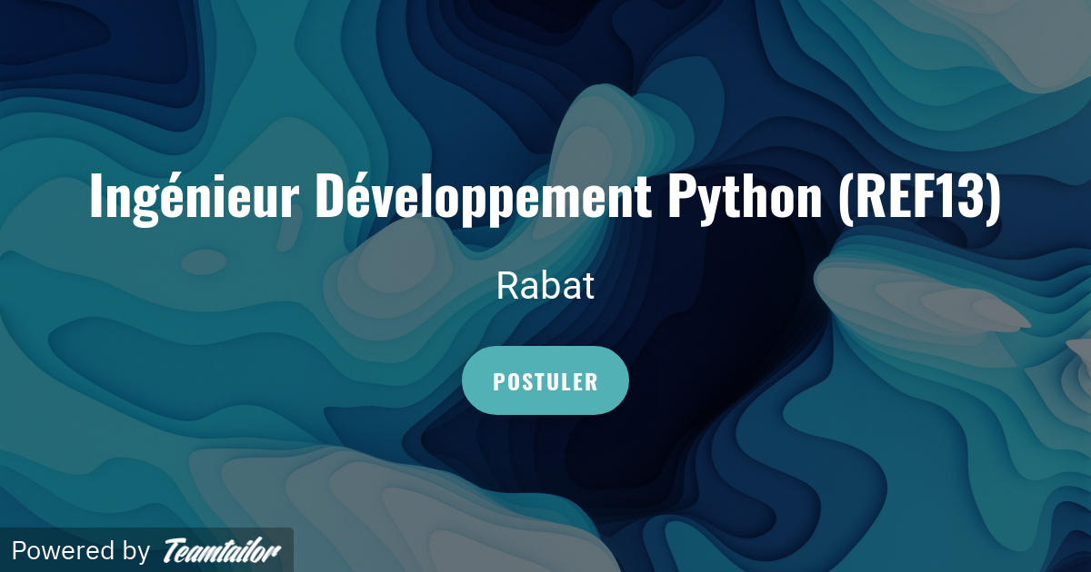 Ingénieur Développement Python (REF13) - Trusted Advisors