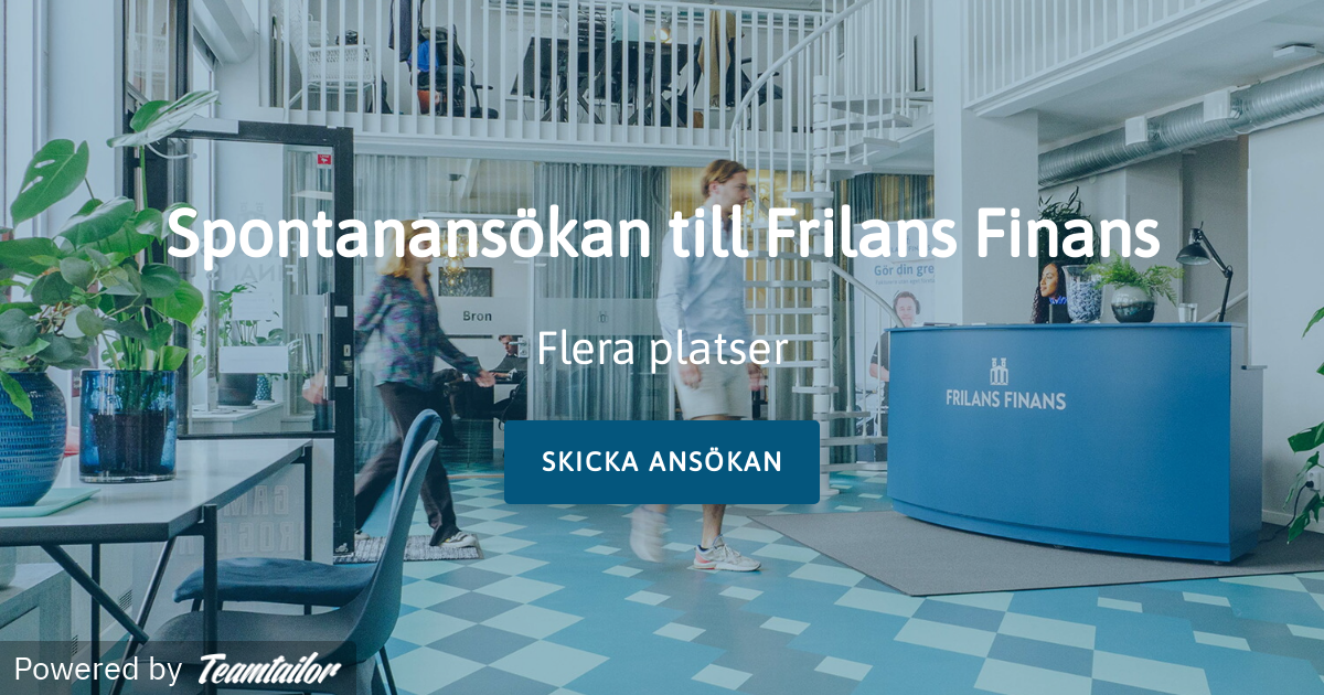 Spontanansökan till Frilans Finans - Frilans Finans