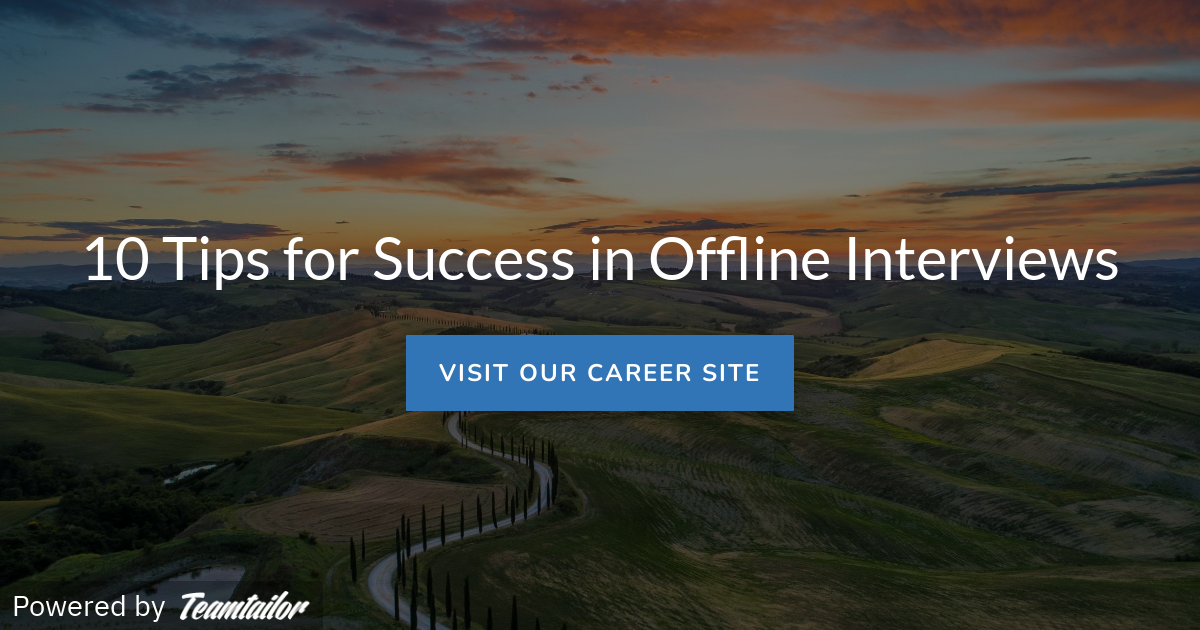 10 Tips for Success in Offline Interviews - Ejad
