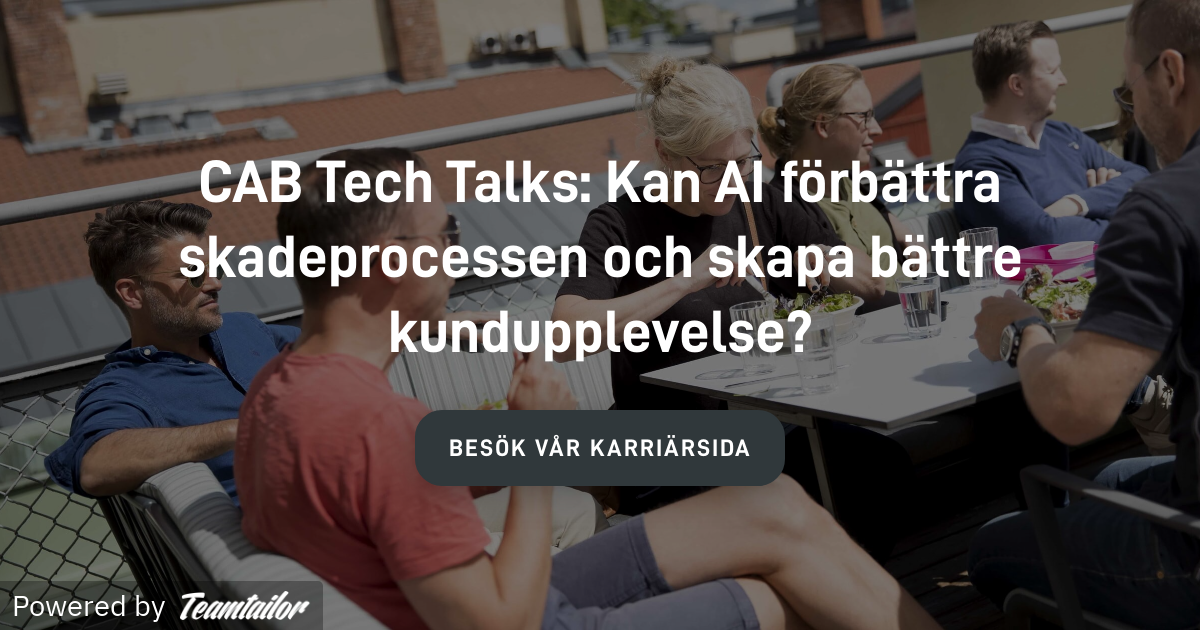 CAB Tech Talks: Kan AI förbättra skadeprocessen och skapa bättre ...
