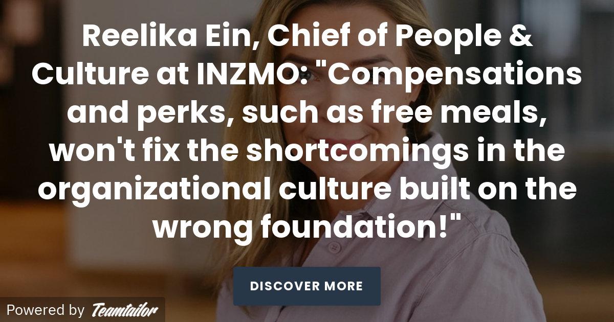 Reelika Ein, Head of the People & Culture at INZMO - "Managers need to ...