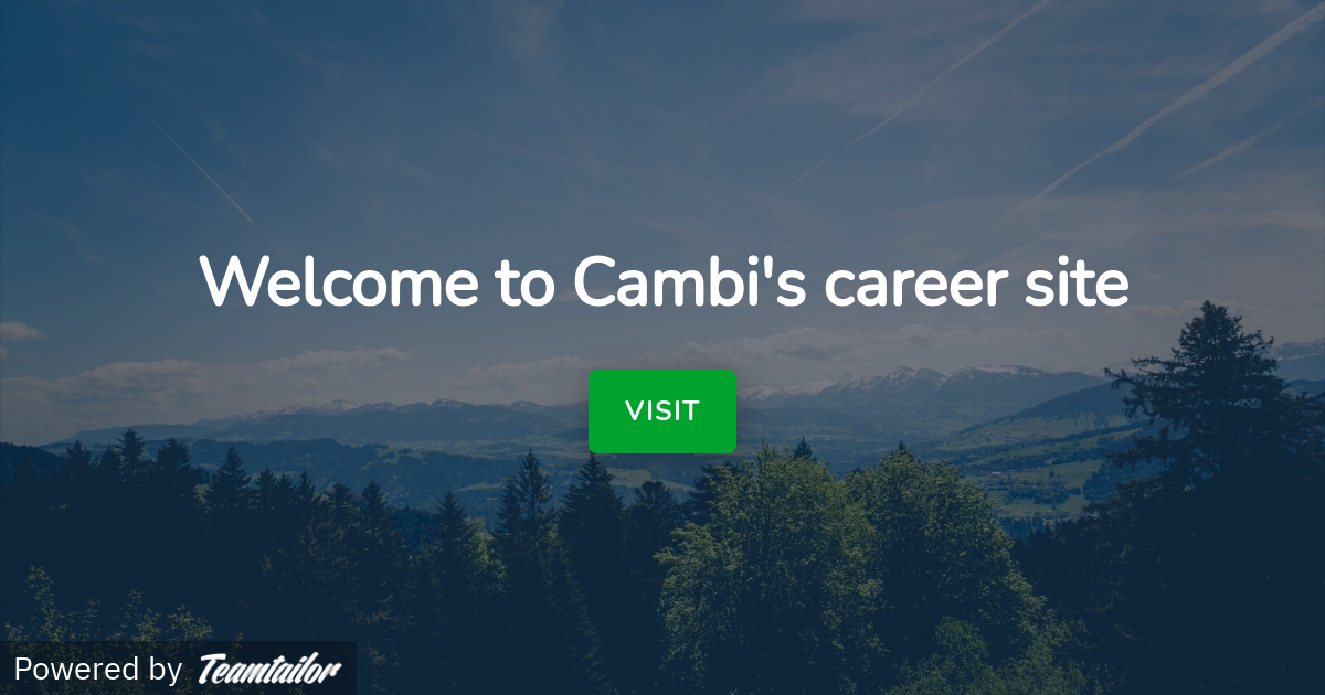 Welcome to Cambi's career page - Cambi