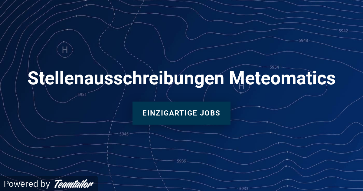 Current job openings - Meteomatics