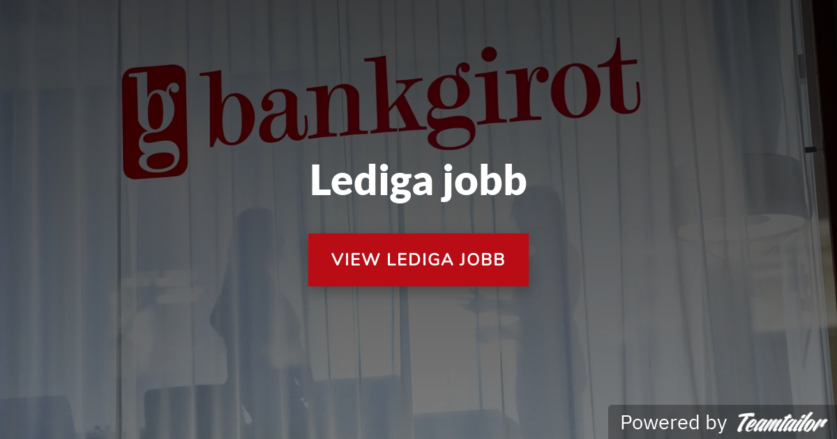Jobs list - Bankgirot AB