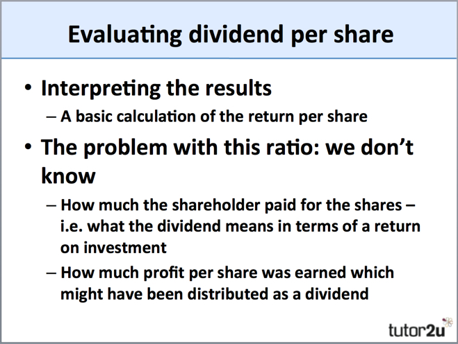 Dividend per Share | tutor2u Business