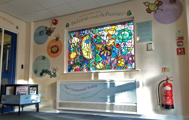 School Entrance Foyer and Acrylic Prayer Tree Display – Two Thirds Design