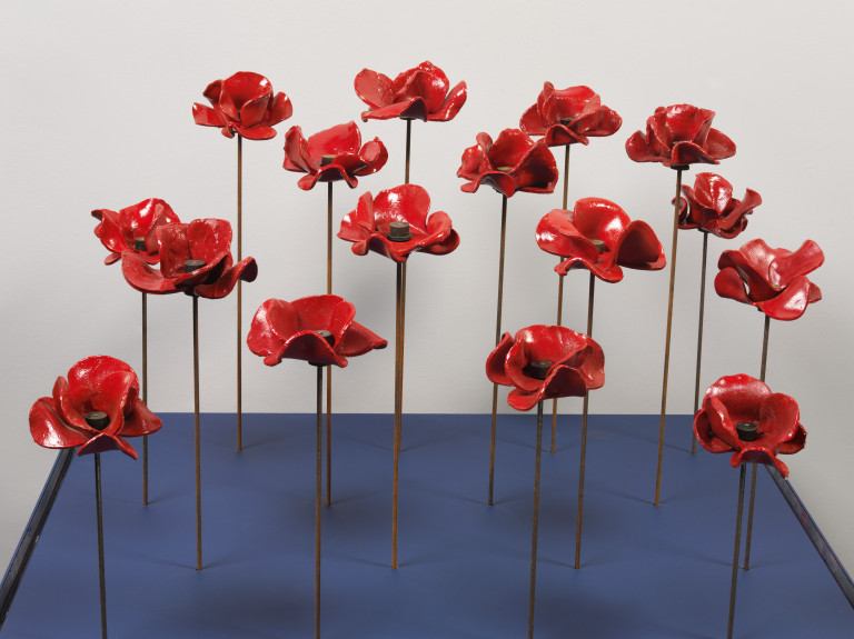 V&A’s sixteen ceramic poppies now on display | Victoria and Albert Museum