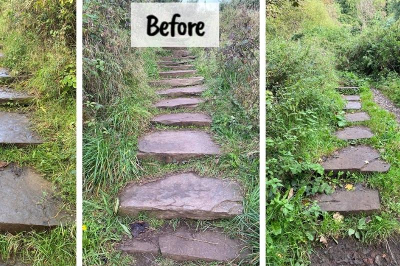 Volunteers helping to maintain paths in the Belfast Hills - WalkNI