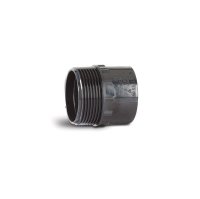 POLYPIPE WS47B BLACK MALE ADAPTOR 40mm WELD - HarrisandBailey