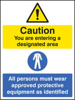 Designated area all persons must wear approved PPE - Klipspringer