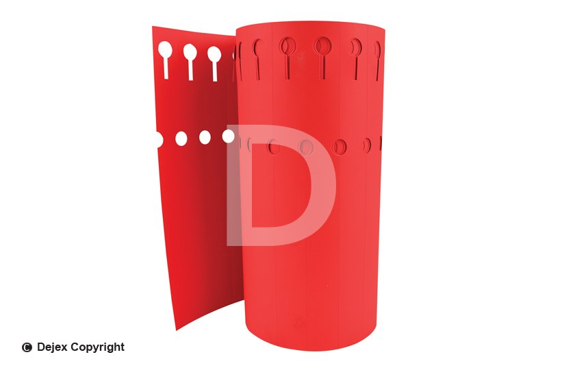 16cm RED LOOP LOCK LABELS - Dejex