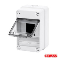 Gewiss GW40001 | 4 MOD Surface Plastic Enclosure - Wesco