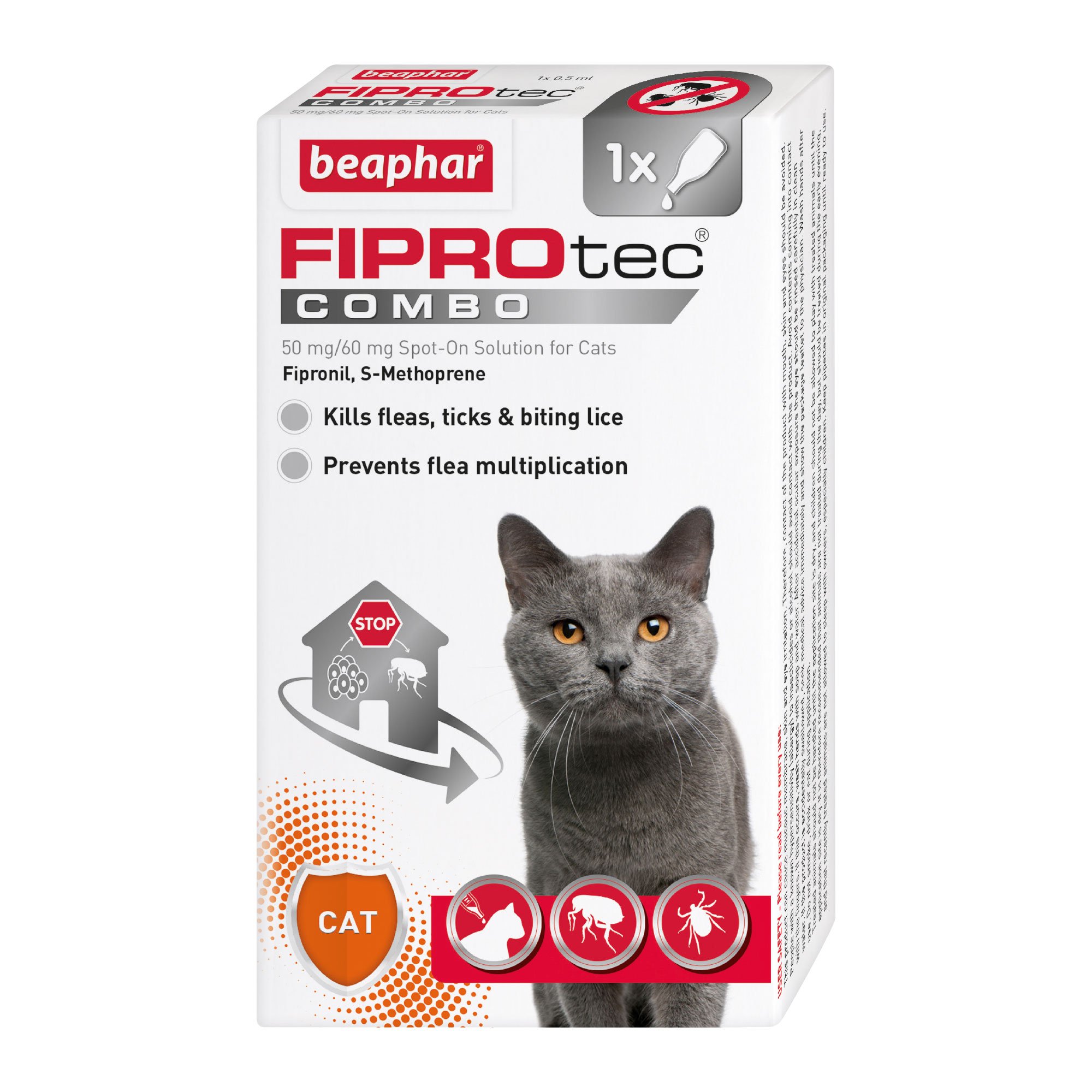Beaphar FIPROtec® COMBO Flea, Flea egg and Tick treatment for Cats - 3 ...