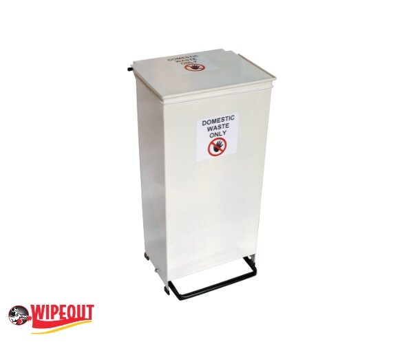 Fire Retardant Bin Medium White 50ltr (SC) - Wipeout