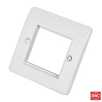 MK 1G 2 Euro Module Front Plate White K182WHI - Wesco