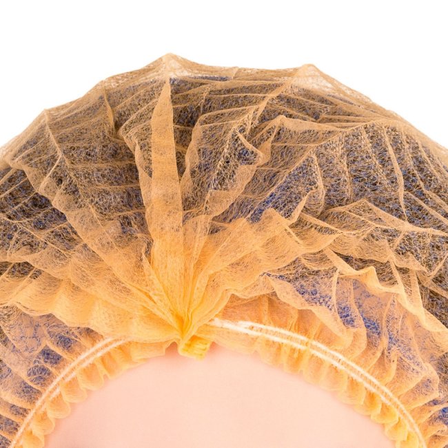 Pleated Mob Caps. Metal Free - Orange - Klipspringer