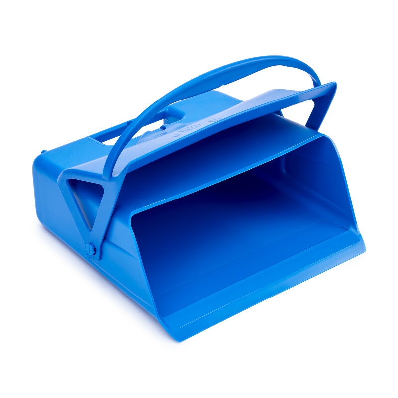 Foodgrade hand dust pan - with hinged lid and clasp, heavy duty, blue ...