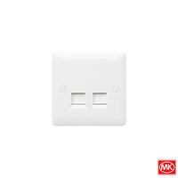 MKMB429WHI - Double RJ45 Cat6 Data Socket - Wesco Electrical Ltd