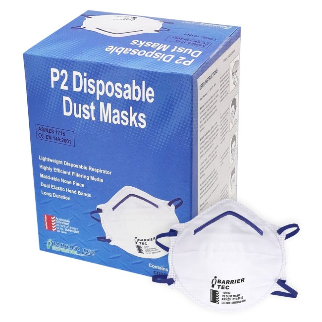 Dust Masks, P2, Non-valved, Box 20 - eskosafety