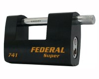 Federal Heavy Duty Shoot Bolt Steel Padlock 82mm - Perenco