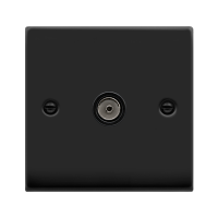 Deco Matt Black TV Outlet Non Isolated | VPMB065BK | In Stock - Wesco