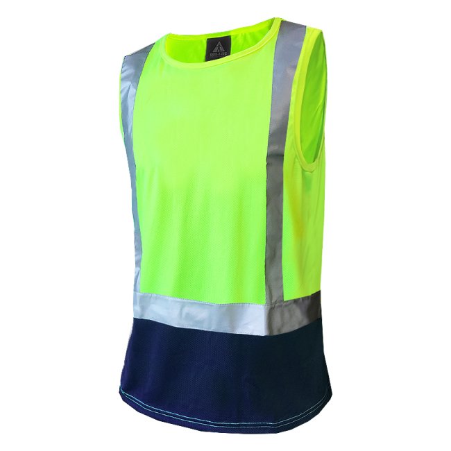 Hi-Vis DN Singlet, Yellow/Navy - eskosafety