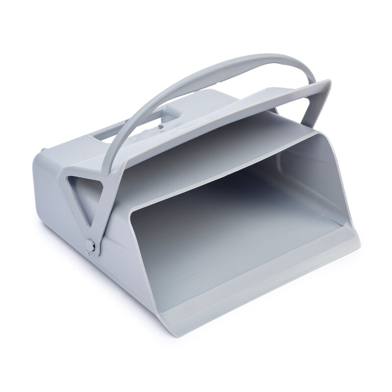 Foodgrade hand dust pan - with hinged lid and clasp, heavy duty, grey ...
