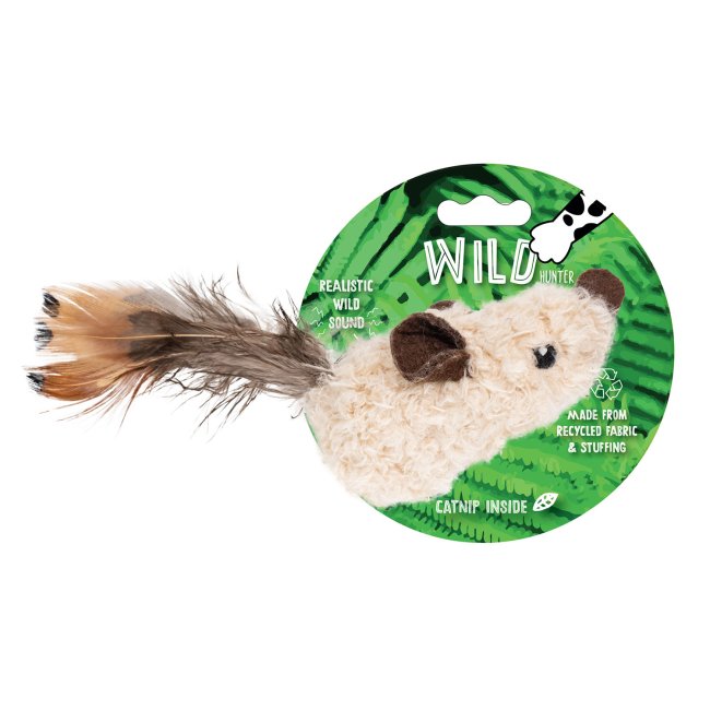 Wild Hunter Cat Toy Feather Mouse 1x6 - Su-Bridge Pet Supplies