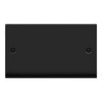 Deco Matt Black 2G Blank Plate | VPMB061 | In Stock - Wesco
