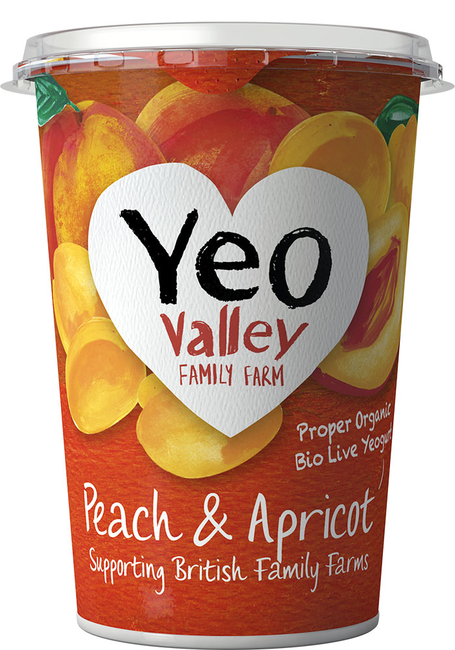 Yeo Valley Organic Fruit Yoghurt - Peach & Apricot 450g - cnfoods