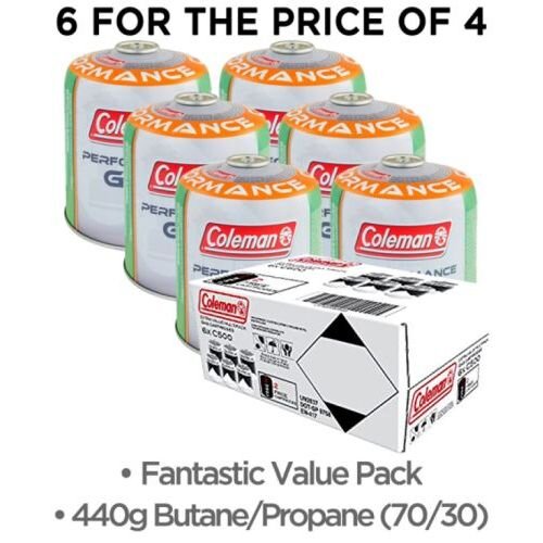 Coleman C500 Multipack (Value Pk of 6 Cartidges) Butane/Propane Mix ...