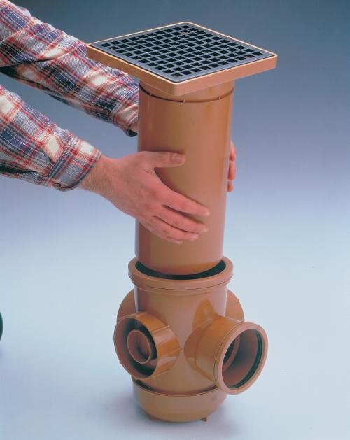 Wavin Osma Large Bottle Gully, 230mm grid - Goodwins