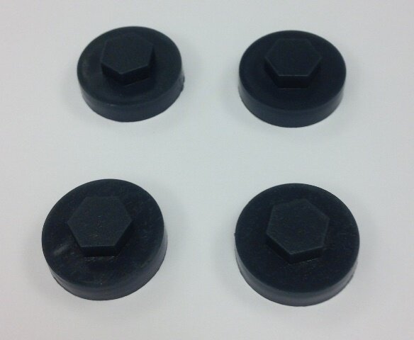 Slate Grey Hex Caps for Tek Screws Bag of 100 - Goodwins