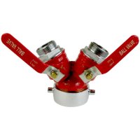 Gated Wye Connection - 2-1/2" NST(F) x 1-1/2" NST(M) x 1-1/2" NST(M ...