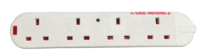 Plymouth 4 Gang 13 Amp Surge Block - White - CESCO