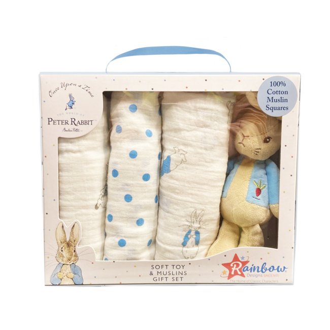 Peter Rabbit Peter Rabbit Soft Toy And Muslin Gift Set - Pharmacy Supplies