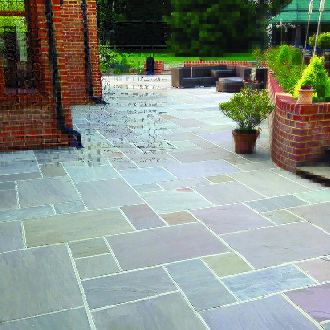 Forest Green Riven Sandstone Paving 15.22m² Project Pack - Tippers ...
