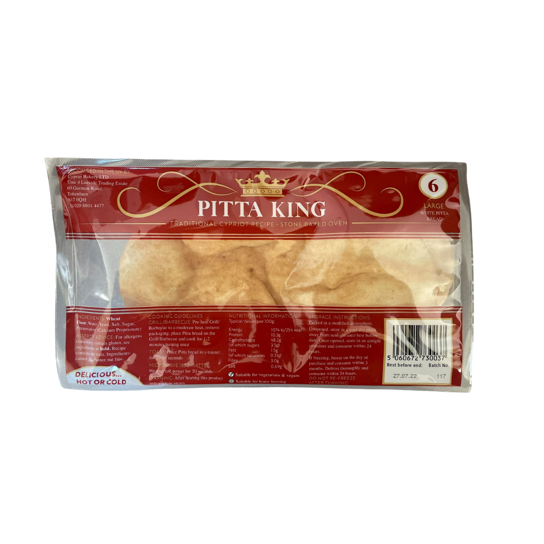 Pitta King Pitta Bread - Large White 6Pcs - cnfoods