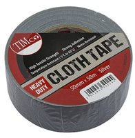 Timco Cloth Duct Tape Heavy Duty Silver 50mm x 50 Metre - Goodwins