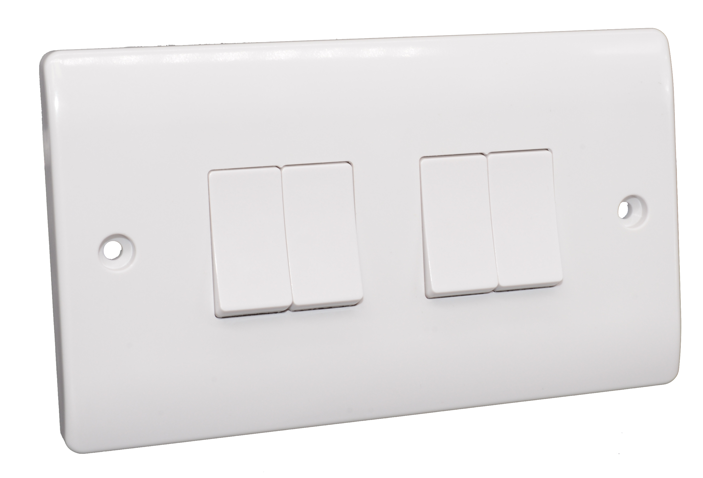 Slimline Switch | 4 Gang 2 Way | Flush | In Stock - CESCO