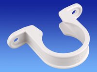 Waste Pipe Clip 40mm PVC Pack of 2 White EP40PCW - Goodwins