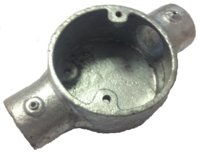 CONLOK GALV STRAIGHT THROUGH BOX 20 MM (QUICK FIT UNTHREADED) - Eurosales